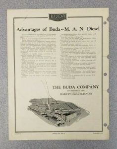 1930 BUDA Diesel Engine Sales Folder | Merrick Auto Museum