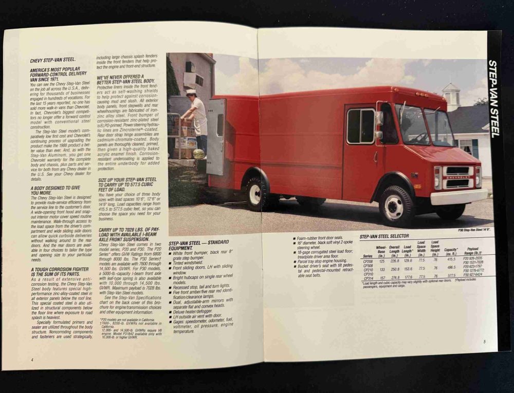 1988 Chevrolet Step-Van Sales Catalog | Merrick Auto Museum