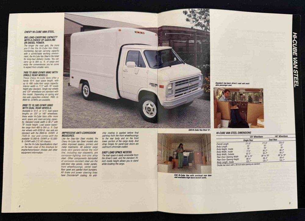 1988 Chevrolet Step-Van Sales Catalog | Merrick Auto Museum