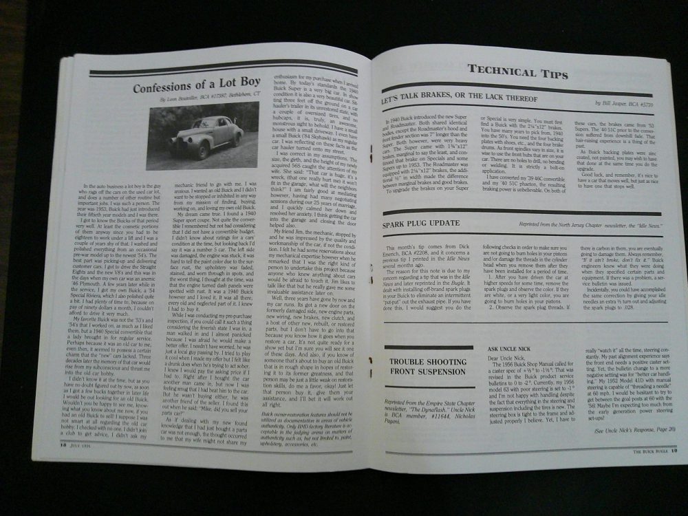 Buick Bugle – July 1991 (Vol. 26, No. 3) - Merrick Auto Museum