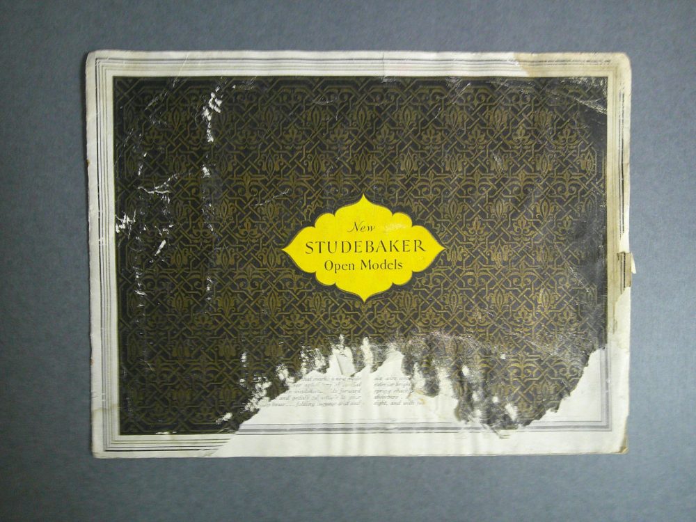 1929 Studebaker Open Models Sales Catalog | Merrick Auto Museum