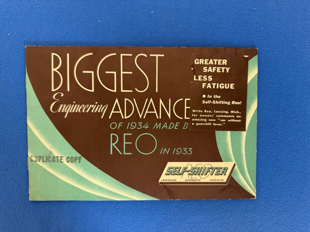 1934 REO Sales Catalog | Merrick Auto Museum