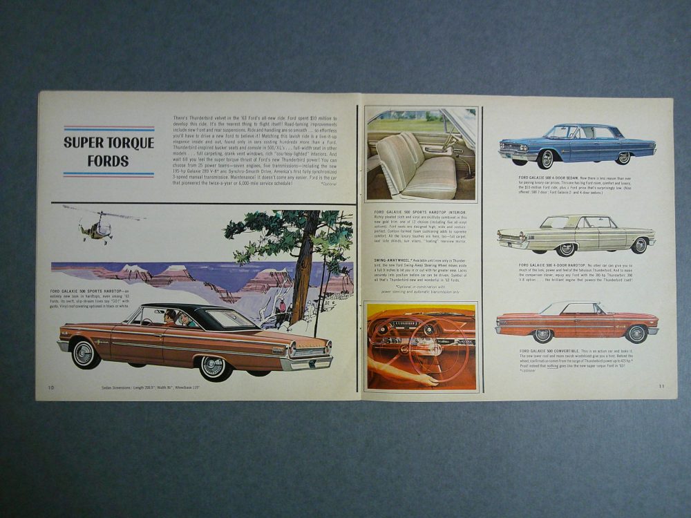 1963 Ford Sales Catalog | Merrick Auto Museum