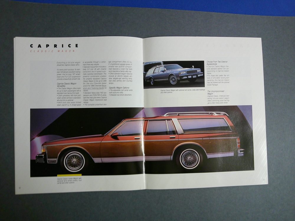 1988 Chevrolet Caprice Sales Catalog | Merrick Auto Museum