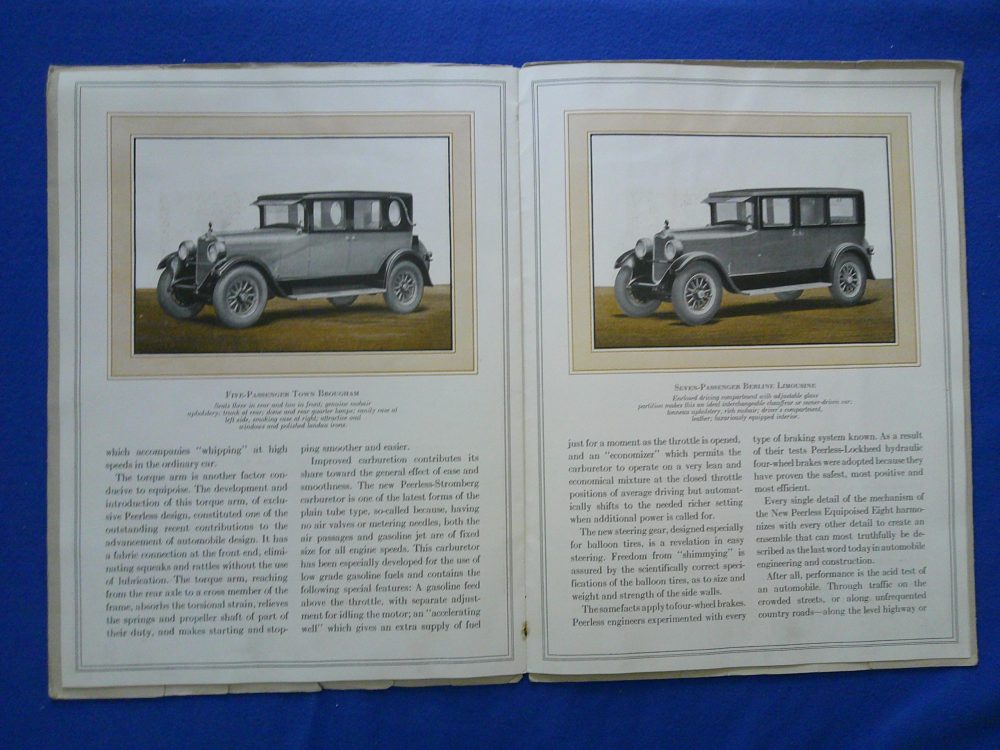 1925 Peerless Equipoised Eight Sales Catalog | Merrick Auto Museum