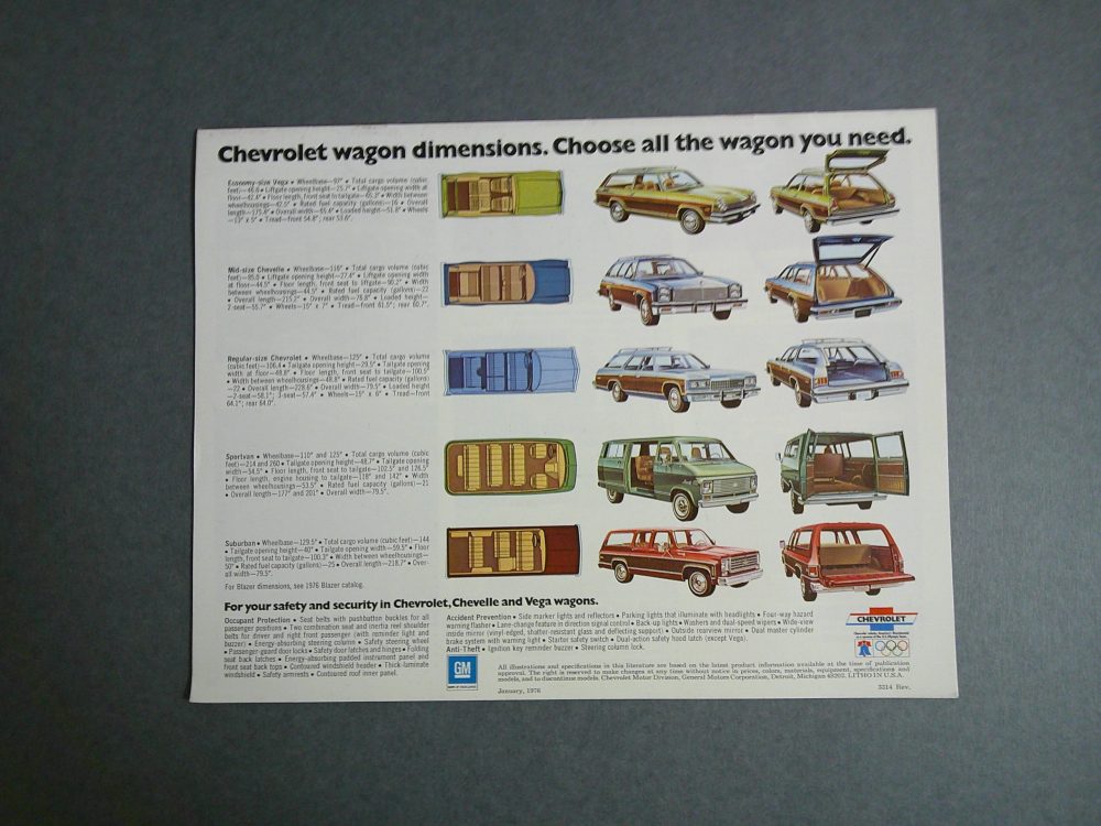 1976 Chevrolet Wagons Sales Catalog | Merrick Auto Museum