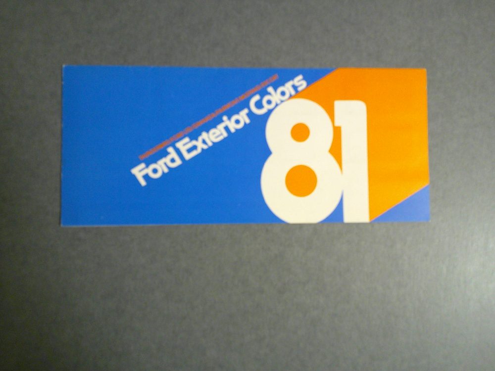 1981 Ford Exterior Colors Sales Folder | Merrick Auto Museum