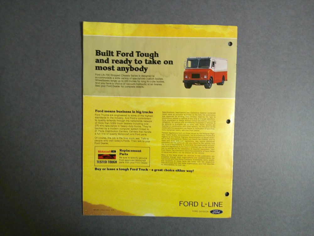 1980 Ford L-Line 600 thru 7000 Series Sales Catalog | Merrick Auto Museum
