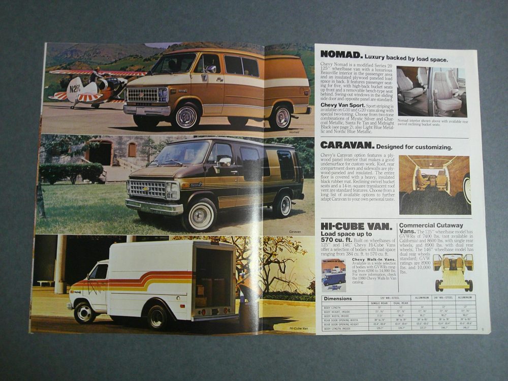 1980 Chevrolet Chevy Vans Sales Catalog | Merrick Auto Museum