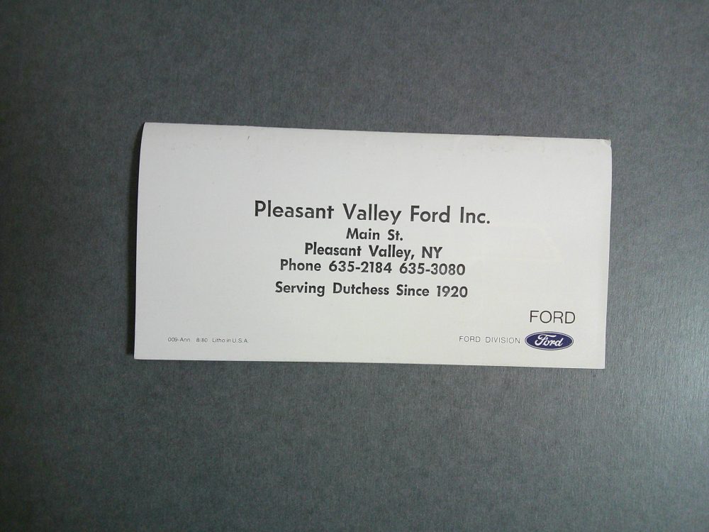 1981 Ford Sales Catalog | Merrick Auto Museum