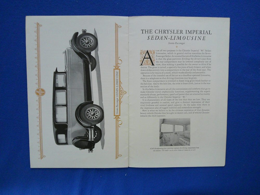 1927-1928 Chrysler Imperial Sales Catalog | Merrick Auto Museum