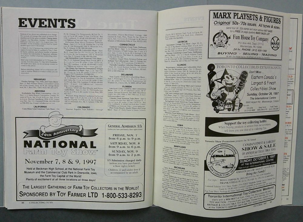 Collecting Toys October 1997 Magazine | Merrick Auto Museum