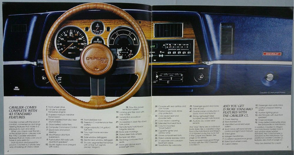 1982 Chevrolet Cavalier Sales Catalog | Merrick Auto Museum