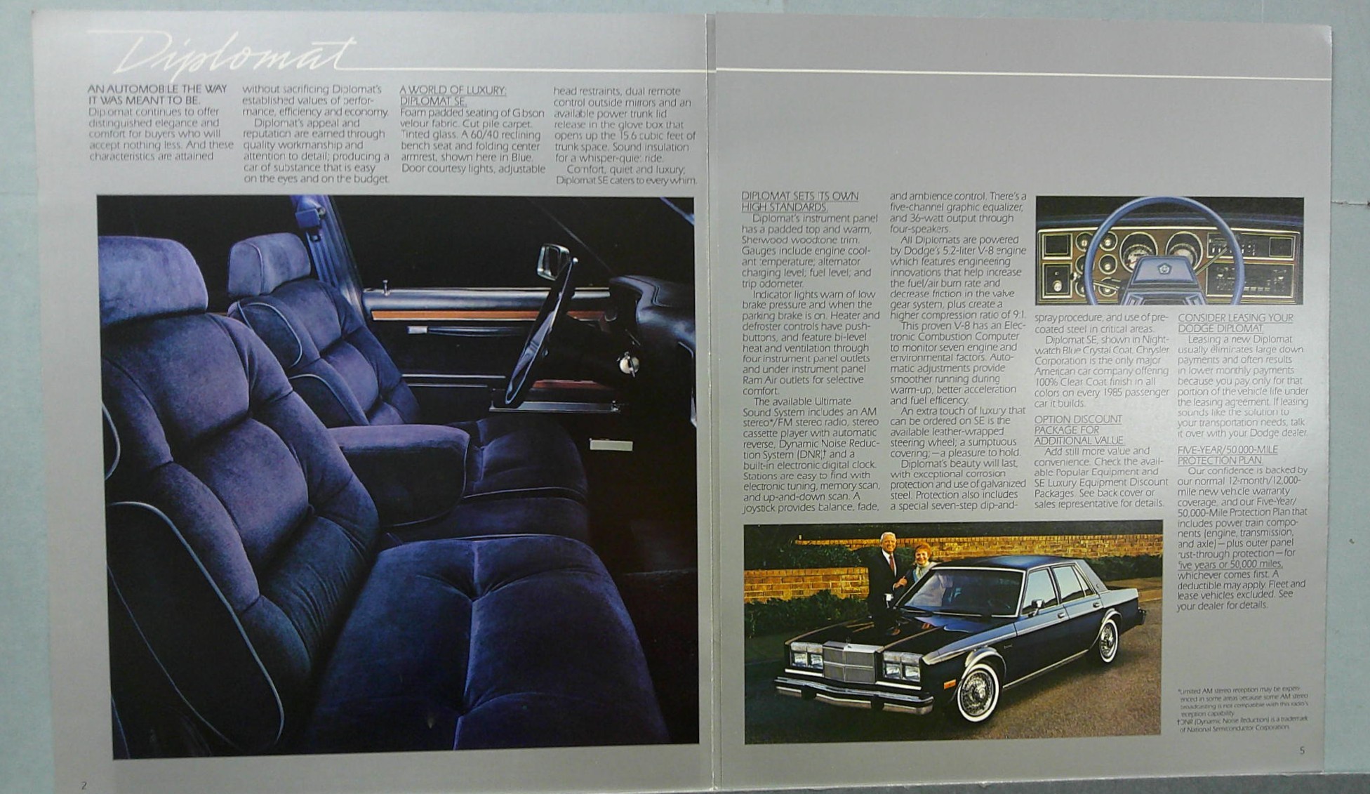 1985 Dodge Diplomat Sales Folder | Merrick Auto Museum