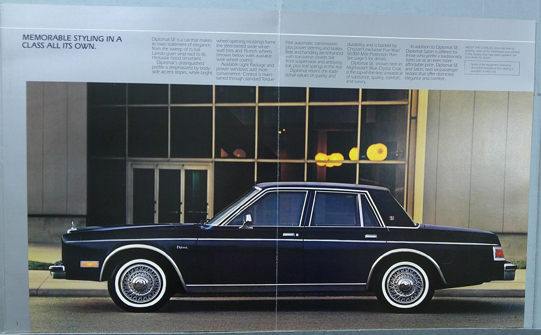 1985 Dodge Diplomat Sales Folder | Merrick Auto Museum