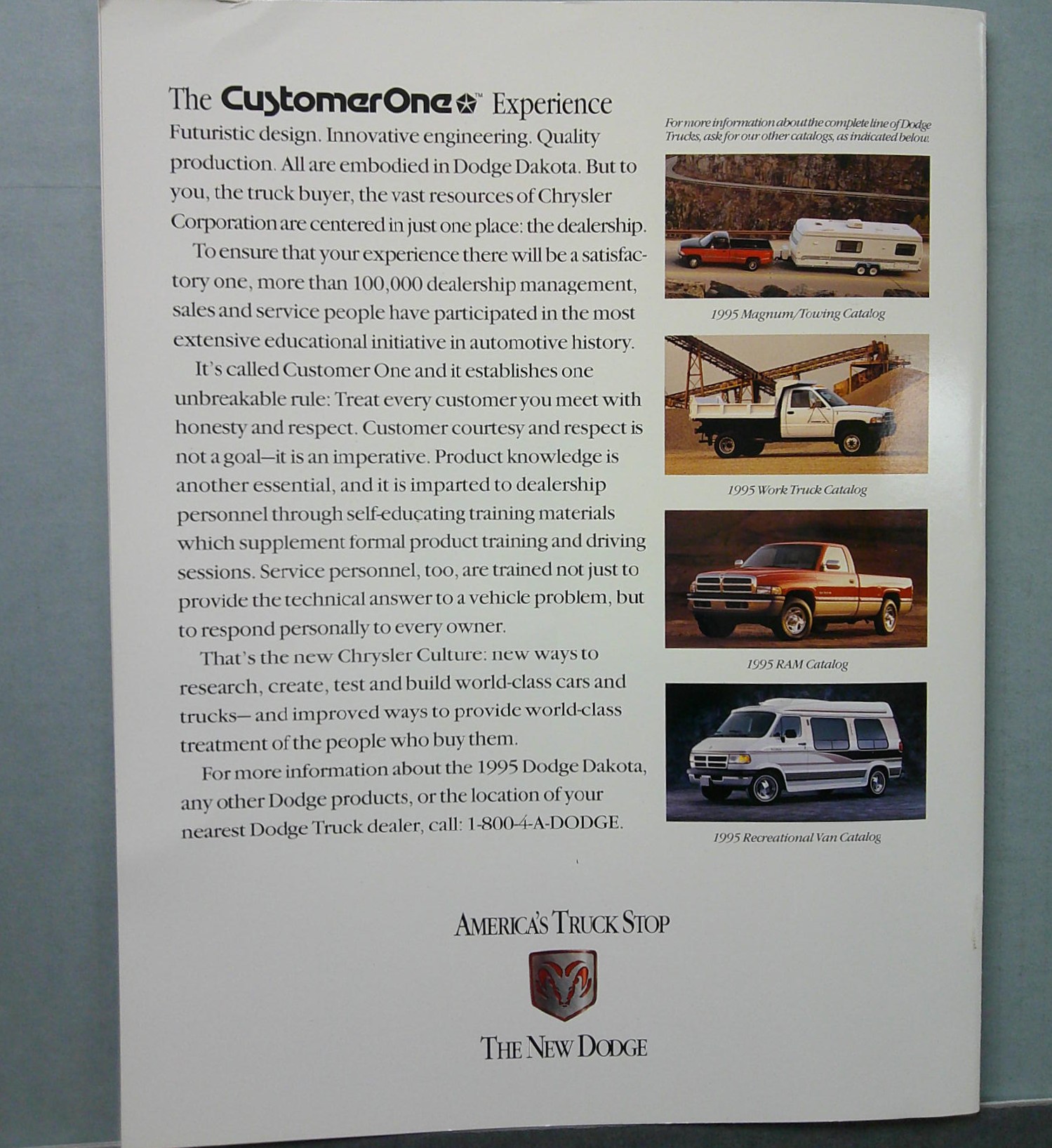 1995 Dodge Dakota Pickup Sales Catalog | Merrick Auto Museum