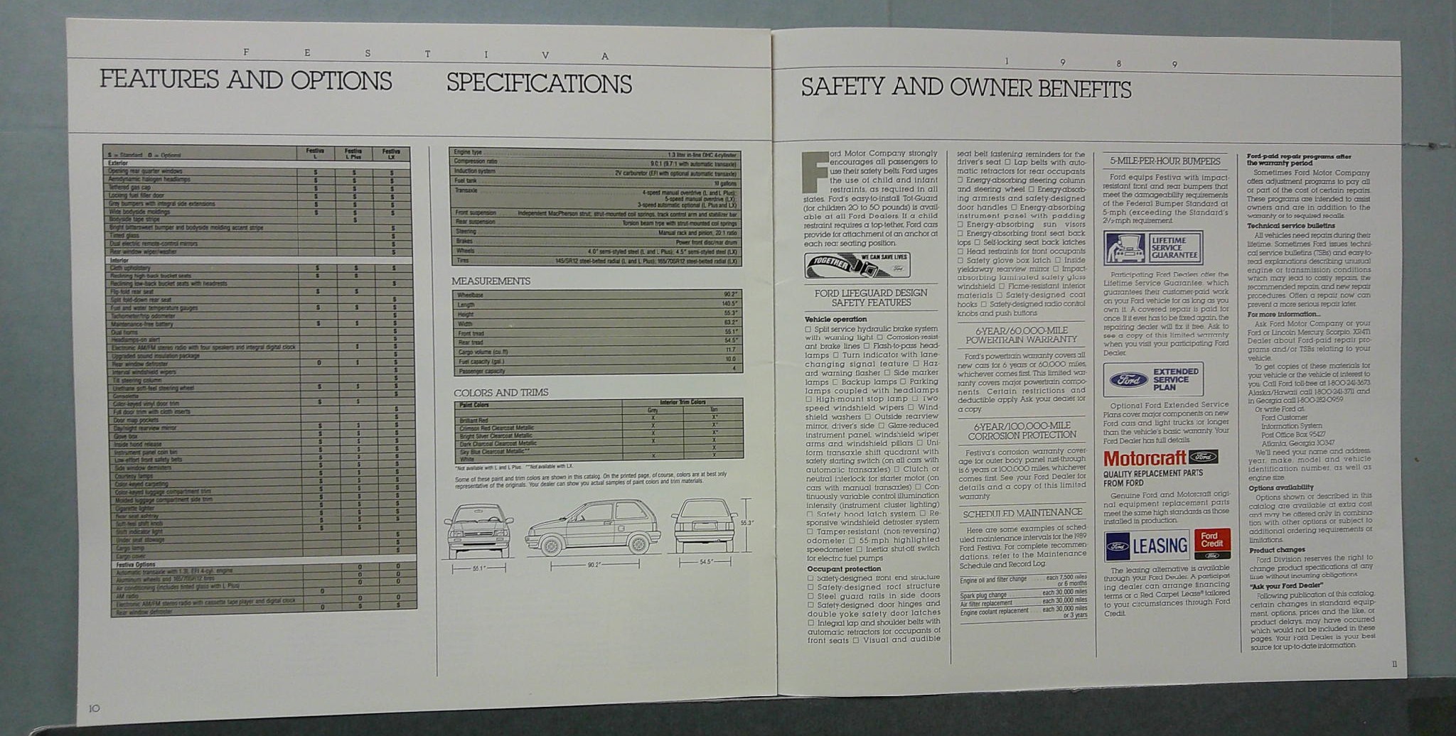1989 Ford Festiva Sales Catalog | Merrick Auto Museum