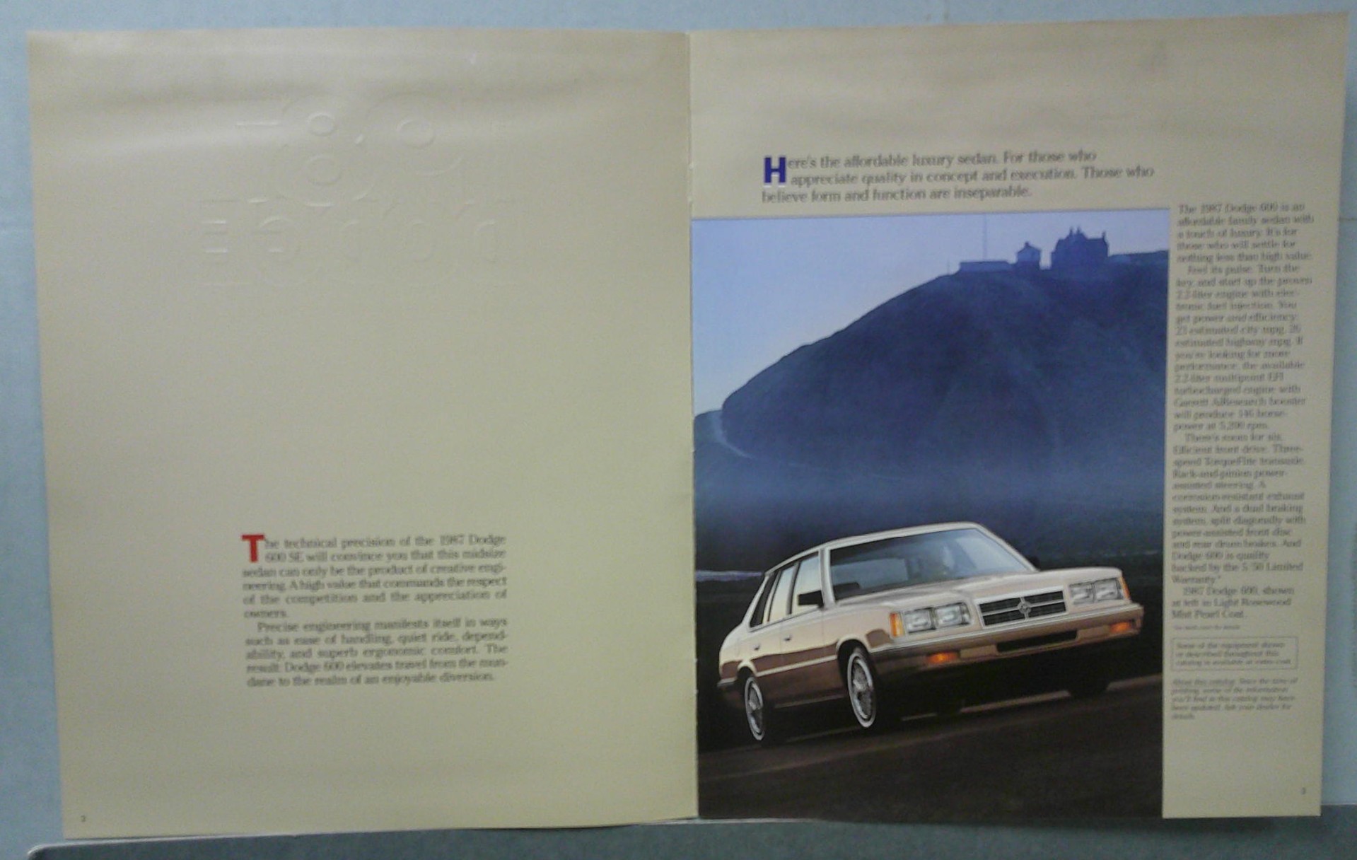 1987 Dodge 600 Sales Catalog | Merrick Auto Museum