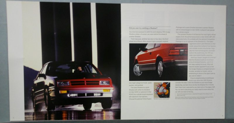 1990 Dodge Shadow Sales Catalog | Merrick Auto Museum