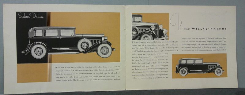 1931 Willys-Knight Sales Catalog | Merrick Auto Museum