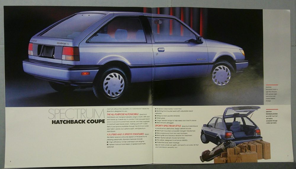 1987 Chevrolet Spectrum Sales Catalog | Merrick Auto Museum
