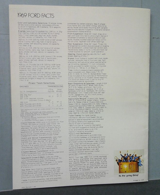 1969 Ford Sales Catalog | Merrick Auto Museum