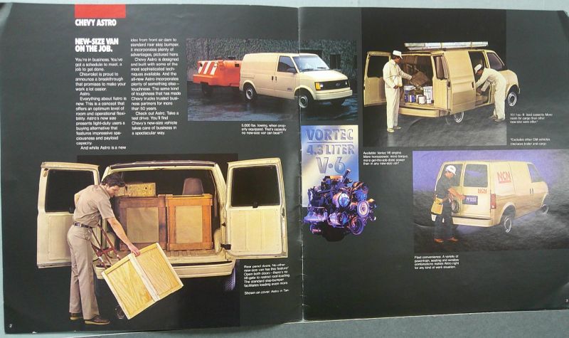 1985 Chevrolet Astro Van Sales Catalog | Merrick Auto Museum