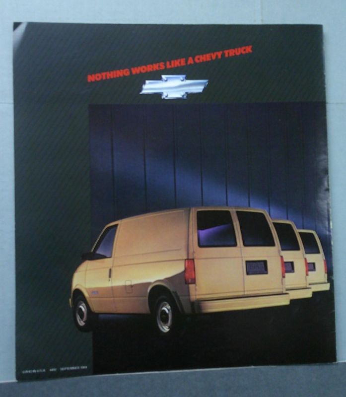 1985 Chevrolet Astro Van Sales Catalog | Merrick Auto Museum