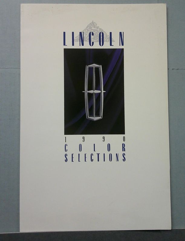 1990 Lincoln Exterior Color Sales Folder | Merrick Auto Museum