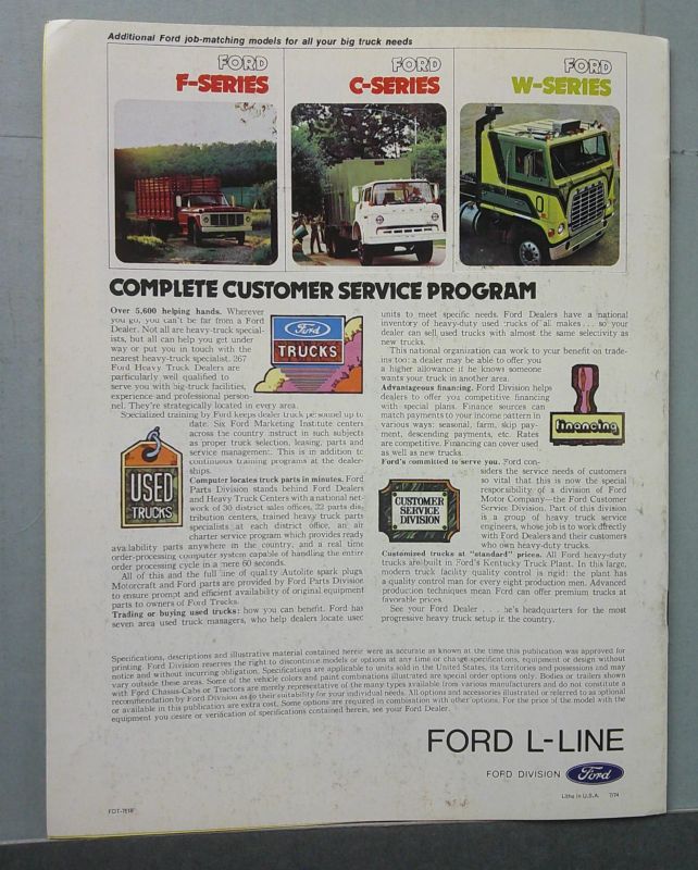 1975 Ford L-Line Sales Catalog | Merrick Auto Museum