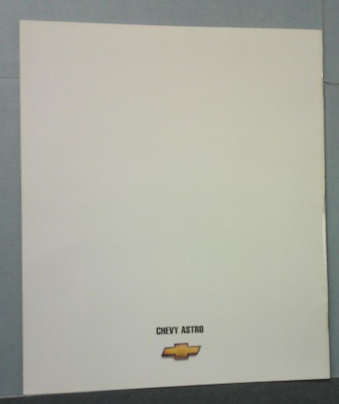 1995 Chevrolet Astro Van Sales Catalog | Merrick Auto Museum