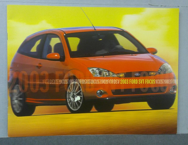 2003 Ford SVT Focus Sales Catalog | Merrick Auto Museum