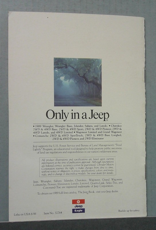 1989 Jeep Sales Catalog | Merrick Auto Museum