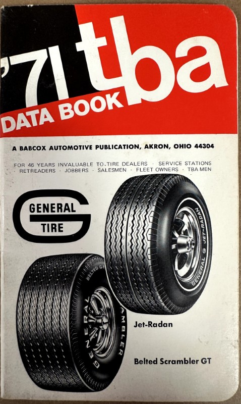 1971 TBA Data Book, Brochure | Merrick Auto Museum