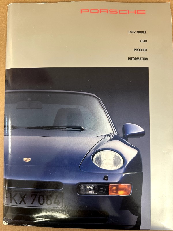 1992 Porsche Model Year, Sales Catalog | Merrick Auto Museum