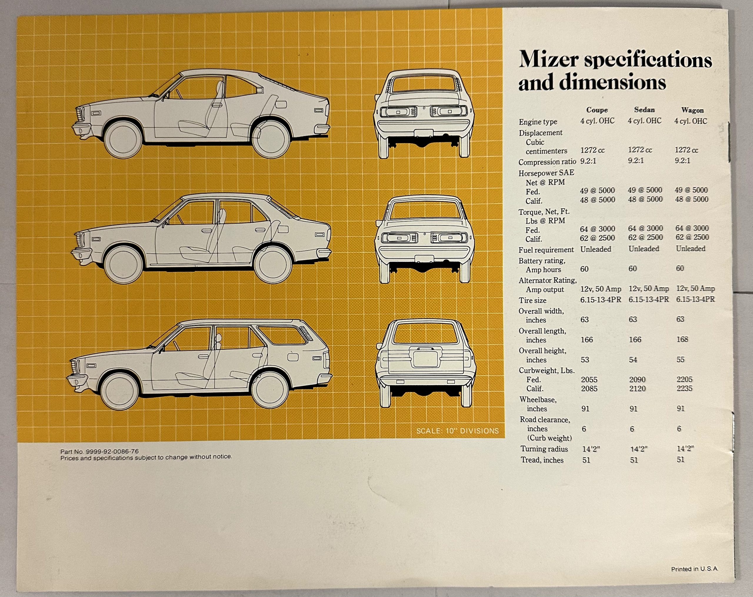 1976 Mazda Mizer, Sales Catalog | Merrick Auto Museum